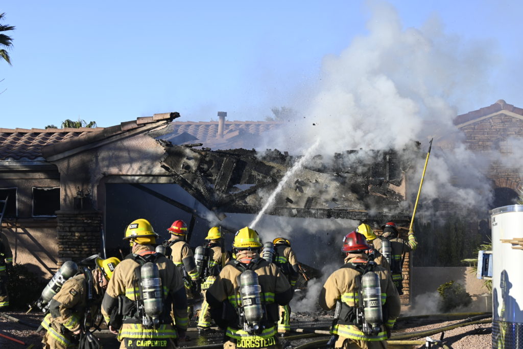 3/08/22 WF Surprise Two Story House Fire In The Garage Heavy Ext Into ...